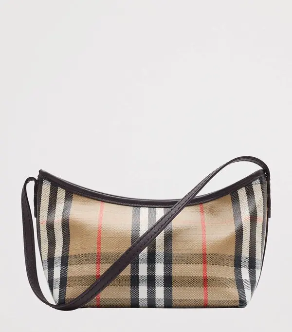 Burberry Mini Check Shoulder Bag - Beige