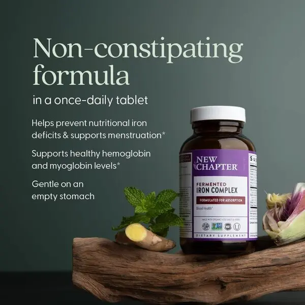 NEW CHAPTER Fermented Iron Complex 60 Tablets