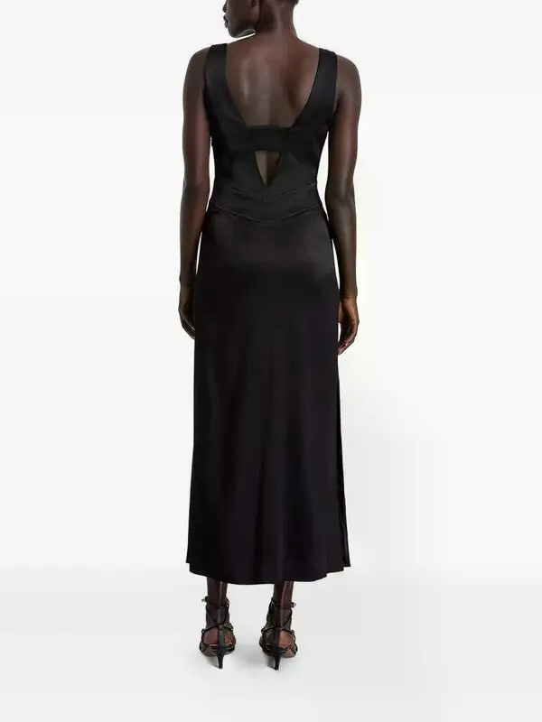 IVY OAK V-neck Open-back Midi Dress