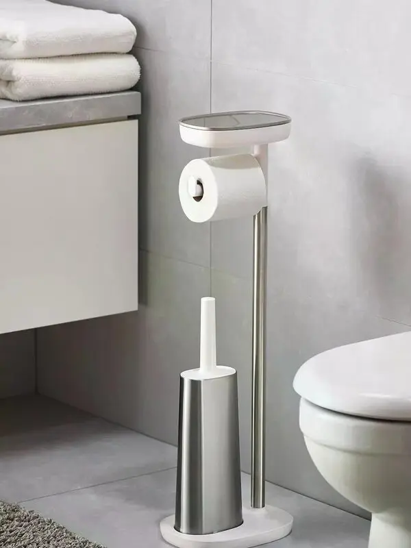 JOSEPH JOSEPH Stainless-steel Shelf Toilet Holder