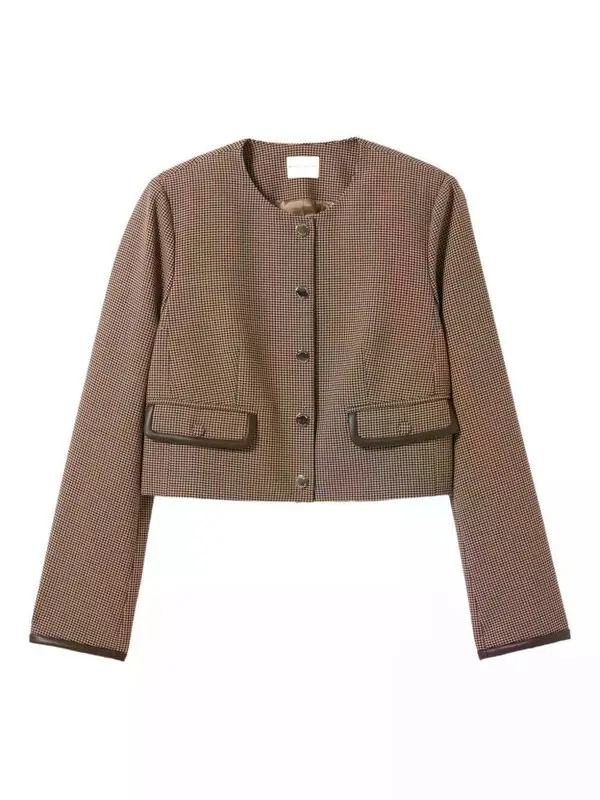 Claudie Pierlot Houndstooth Cropped Jacket