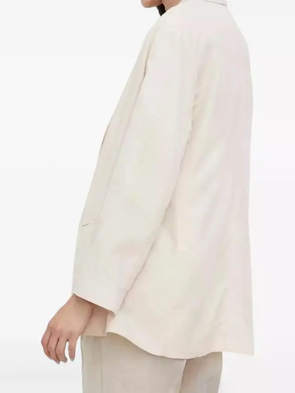 Sisley Lapel-collar Open-front Blazer