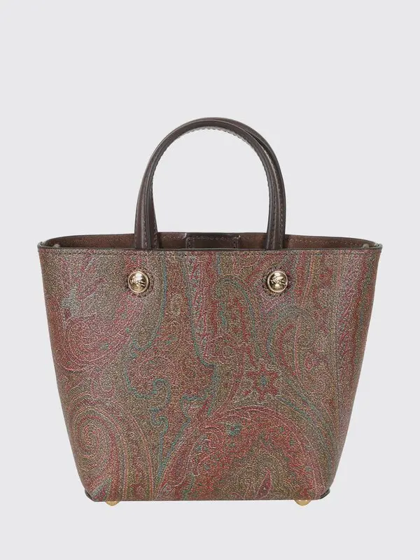 Etro Mini Paisley Cotton Tote With Shoulder Strap