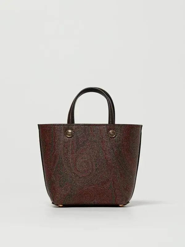 Etro Mini Paisley Cotton Tote - Brown