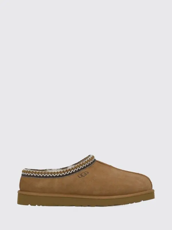 UGG Woven Leather Clutch With Chain Detail - Brown