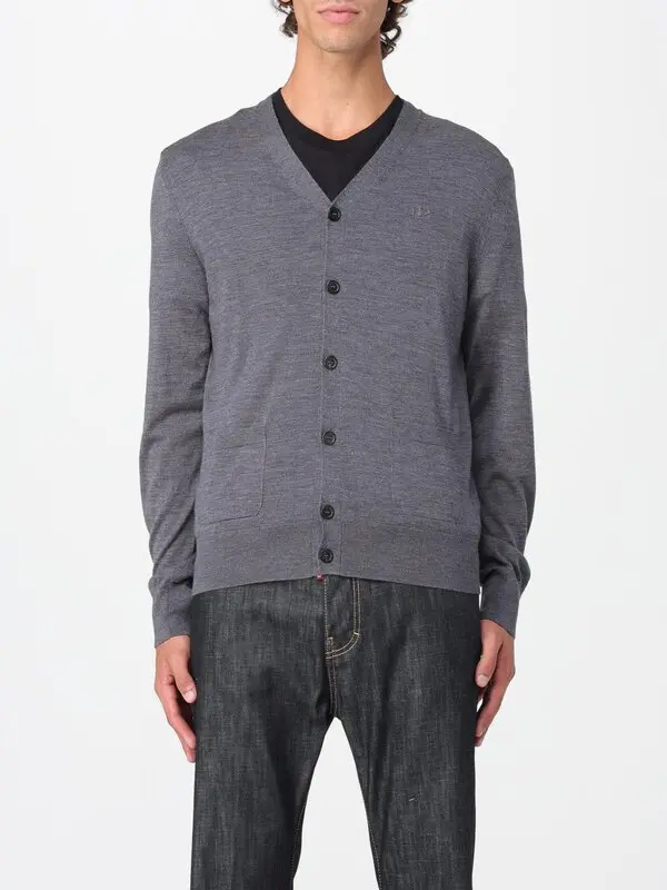 Dsquared2 V-neck Button-up Cardigan With Pockets - Grey
