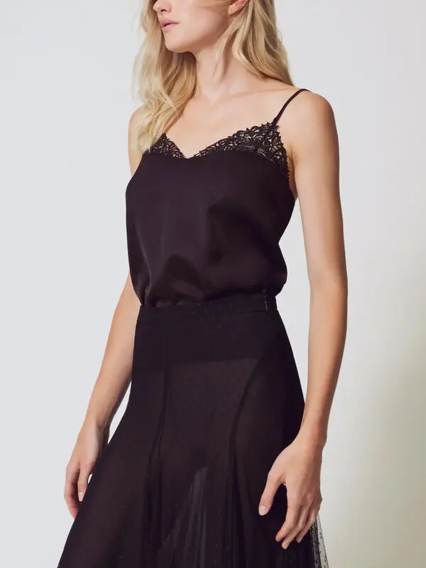 TWINSET Lace Trim Camisole