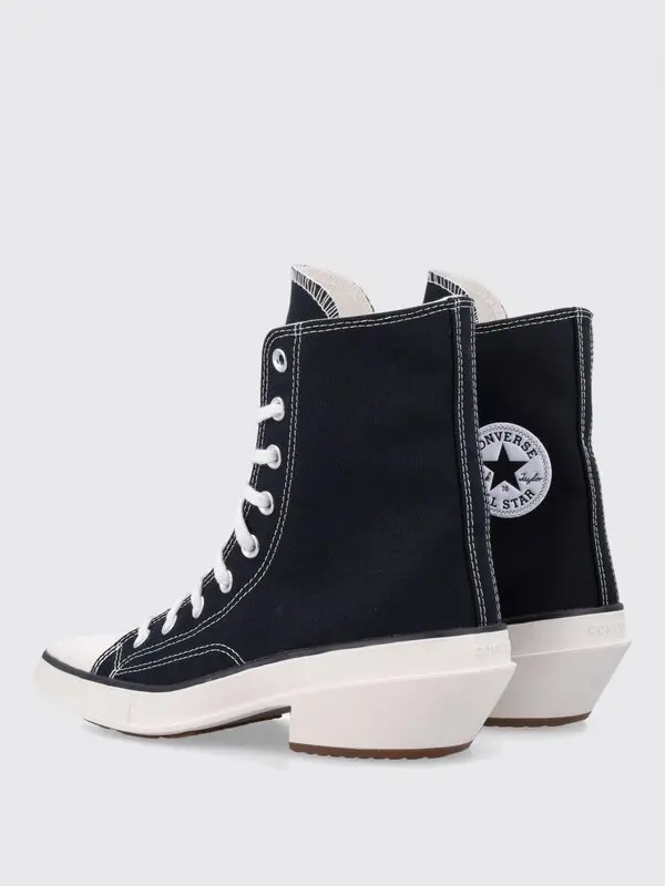CONVERSE High Top Lace Up Heeled Sneakers - Black