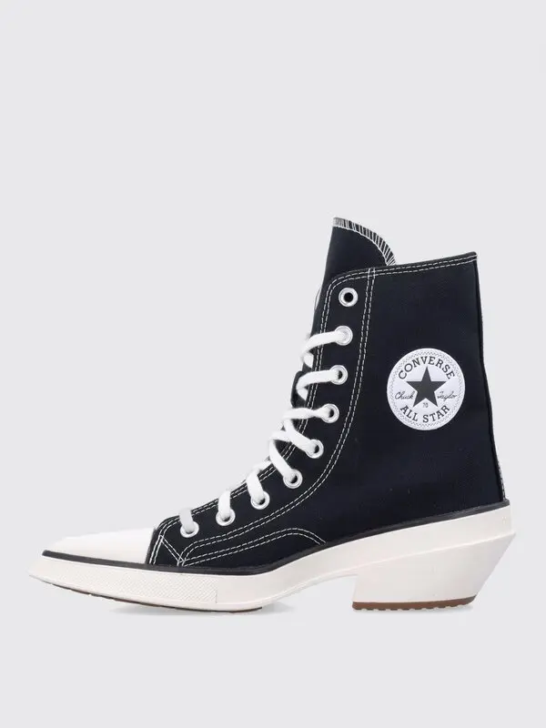 CONVERSE High Top Lace Up Heeled Sneakers - Black