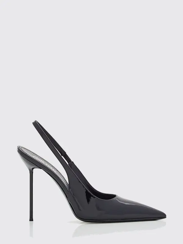 Paris Texas Lidia Patent Leather Slingback Pumps With High Heel - Black