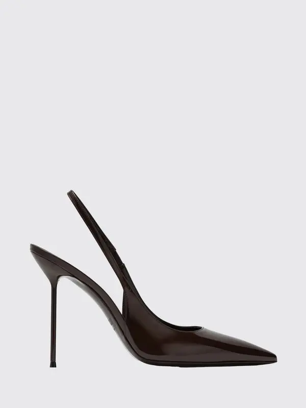 Paris Texas Pointed Toe Slingback Pumps - Ebony