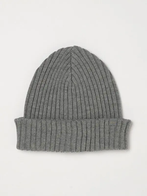 Paul & Shark Pure Wool Beanie Hat - Grey