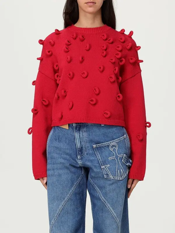 JW Anderson Textured Knit Sweater - Red