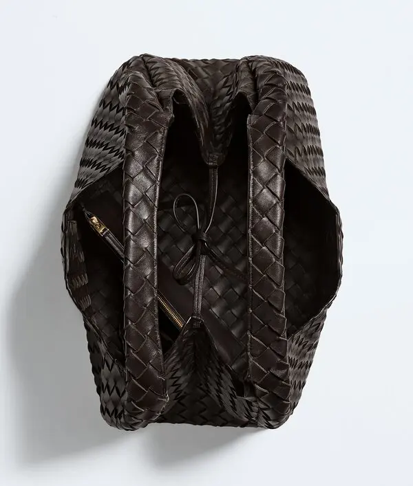Bottega Veneta Intrecciato Leather Campana Shoulder Bag - Fondant