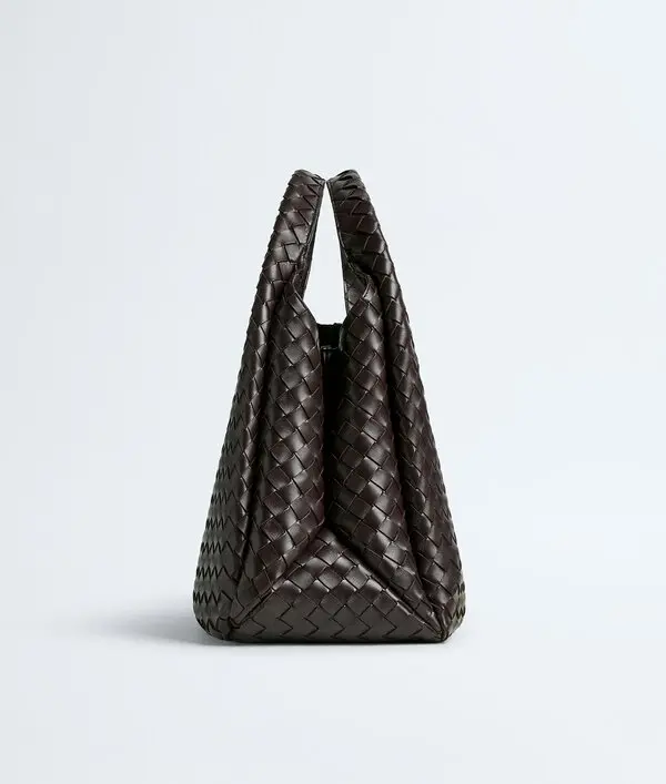 Bottega Veneta Intrecciato Leather Campana Shoulder Bag - Fondant