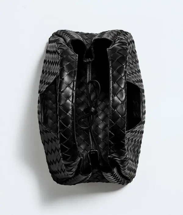 Bottega Veneta Intrecciato Leather Shoulder Bag - Black