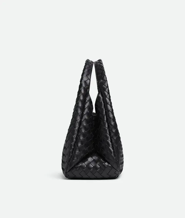 Bottega Veneta Intrecciato Leather Shoulder Bag - Black