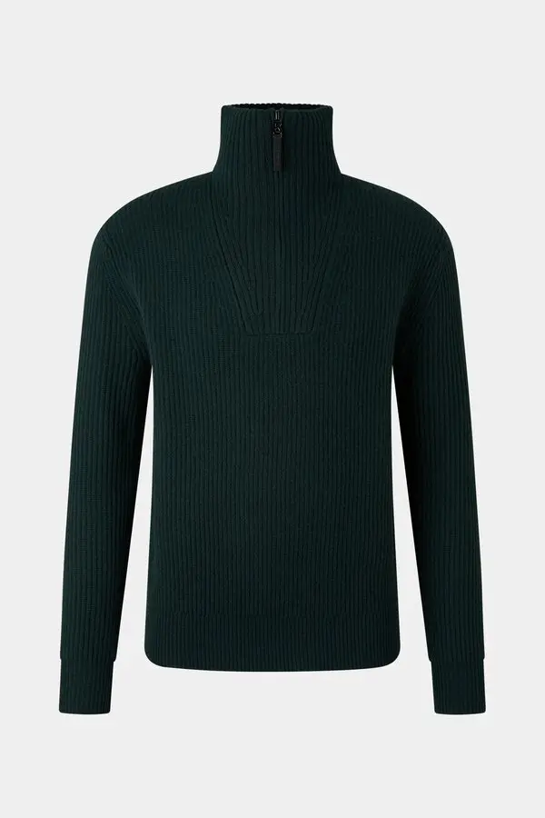 Bogner Cashmere Troyer - Dark Green