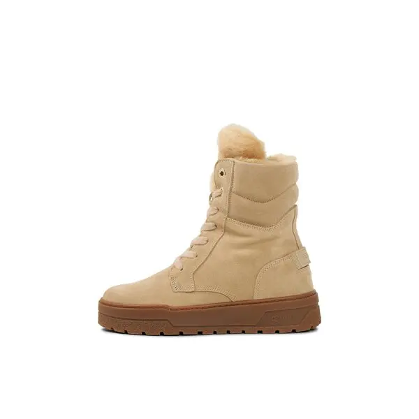 Bogner Calgary Lace-up Boots With Spikes - Camel