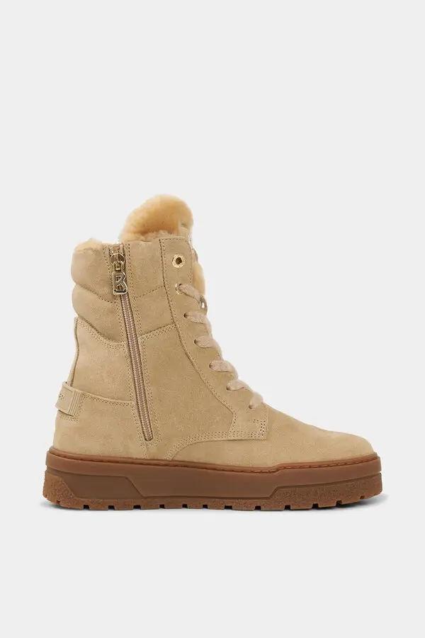 Bogner Calgary Lace-up Boots With Spikes - Camel