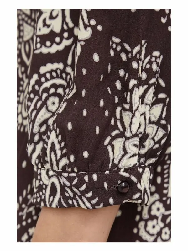 Sisley Paisley-print V-neck Mini Dress