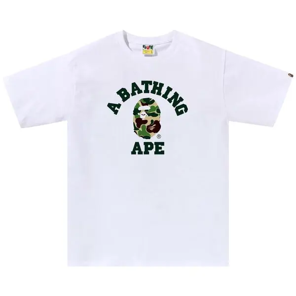 A BATHING APE Abc Camo College Tee - White