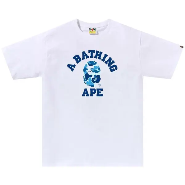 A BATHING APE Abc Camo College Tee - White