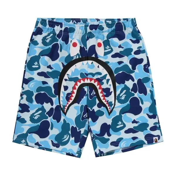 BAPE Abc Camo Shark Sweatshorts - Blue