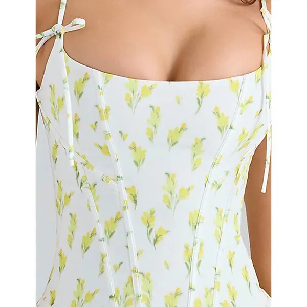 House Of Cb Yvette Floral-print Woven Midi Dress