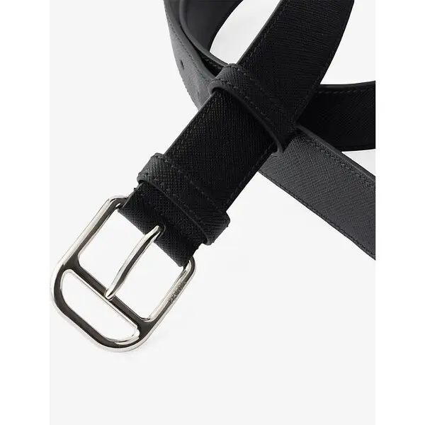Prada Saffiano Leather Belt - Black