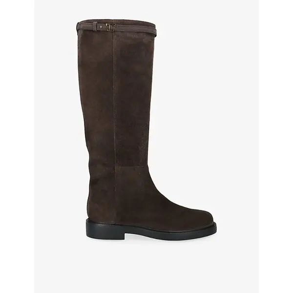 TOD'S Gomma Suede Knee-high Boots