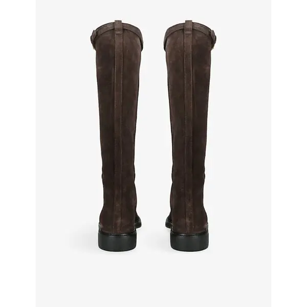 TOD'S Gomma Suede Knee-high Boots