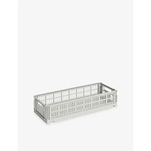 HAY Oblong Stackable Crate - Grey