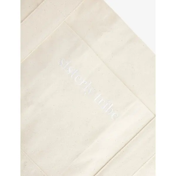 SISTERLY TRIBE Cotton Canvas Tote Bag - Cream