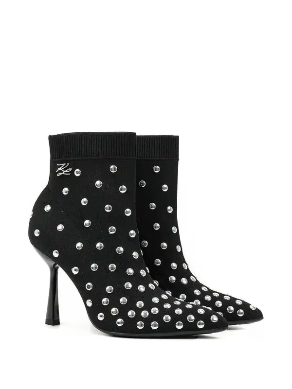 Karl Lagerfeld 100mm Pandara Stiletto Boots