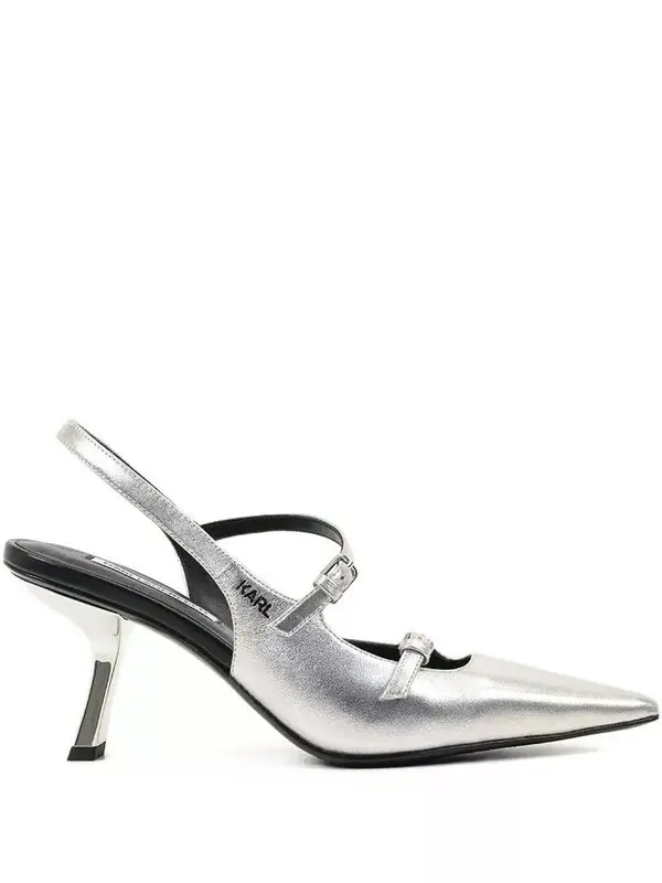 Karl Lagerfeld Buckle-detail Slingback Pumps