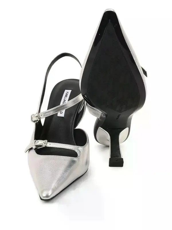 Karl Lagerfeld Buckle-detail Slingback Pumps
