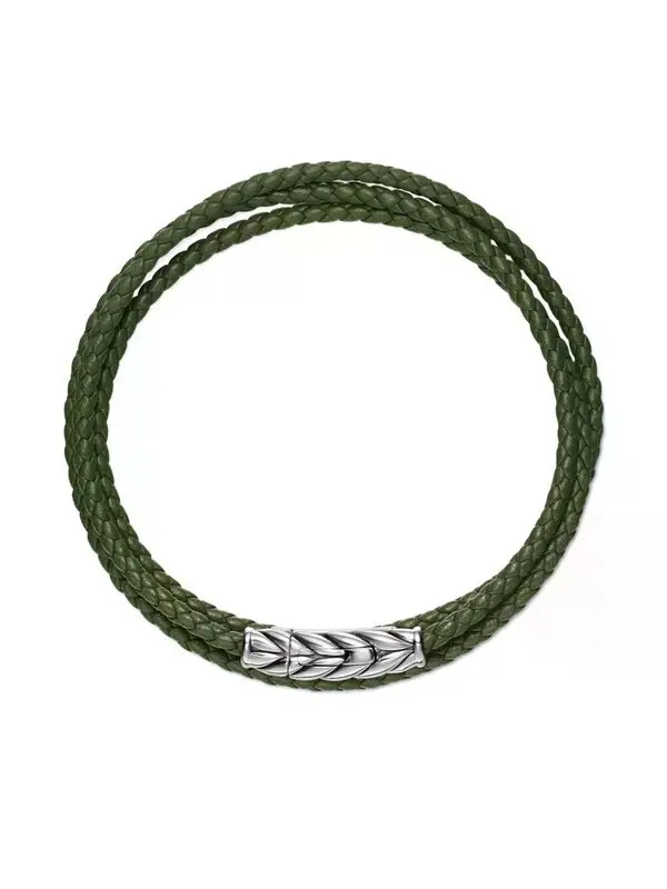 David Yurman Sterling Chevron Triple Wrap Bracelet