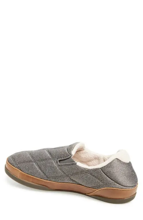 Olukai Puku'i Quilted Slippers - Ash/ash