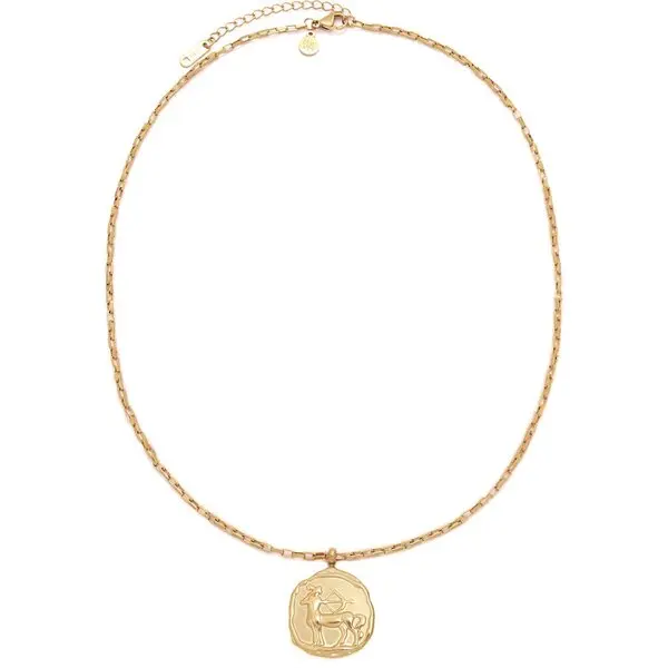 PETIT MOMENTS Horoscope Charm Pendant Necklace - Goldagittarius