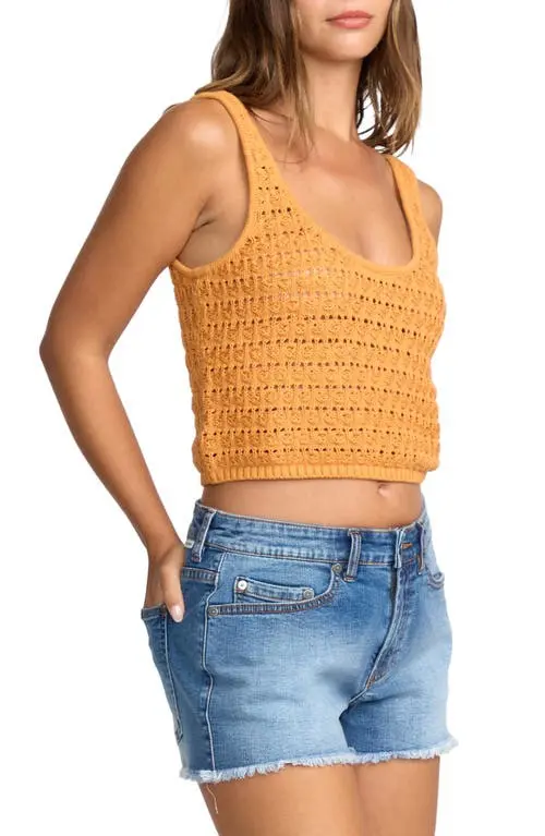 BILLABONG Open Stitch Crop Sweater Tank