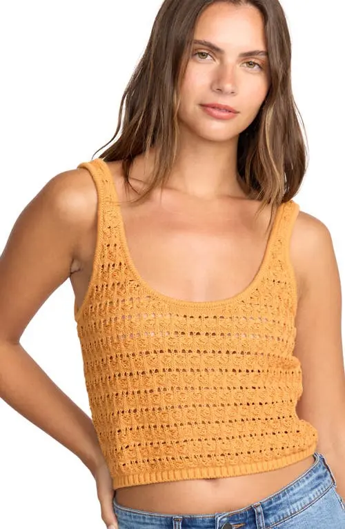 BILLABONG Open Stitch Crop Sweater Tank
