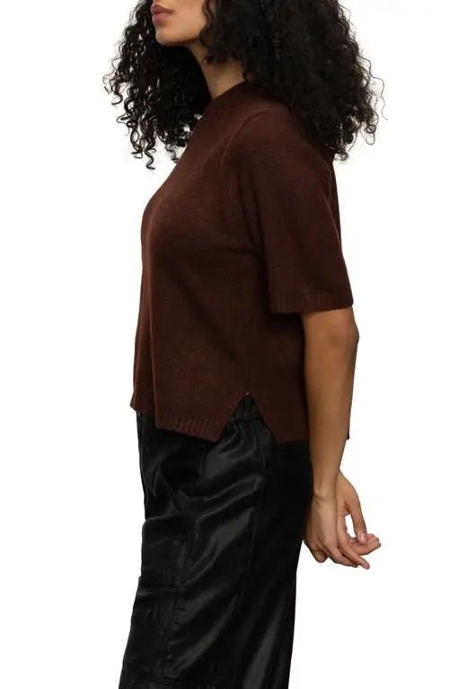 Sanctuary Short Sleeve Sweater - Chicory Brown