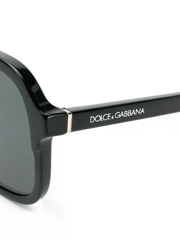 Dolce & Gabbana Aviator Frame Logo Sunglasses