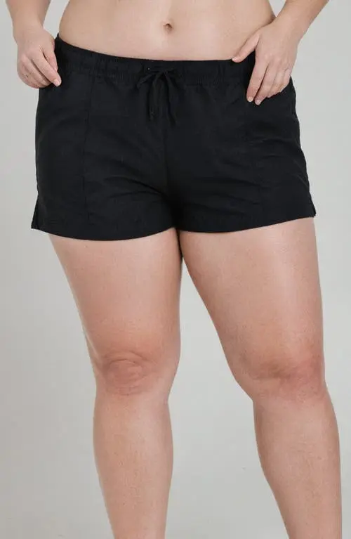 CALYPSA Board Shorts With Upf 50+ Sun Protection - Black