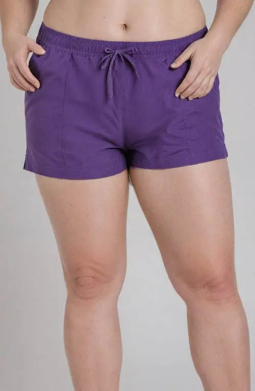 CALYPSA Board Shorts With Upf 50+ Sun Protection - Eggplant