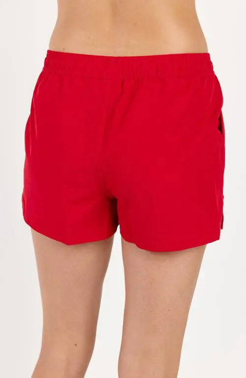 CALYPSA Board Shorts With Upf 50+ Sun Protection - Red