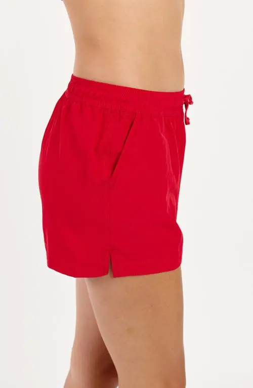 CALYPSA Board Shorts With Upf 50+ Sun Protection - Red
