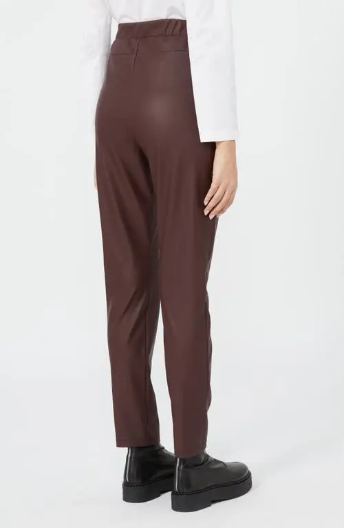 MM BY MAX MARA Echo Faux Leather Pull-on Pants - Bordeaux