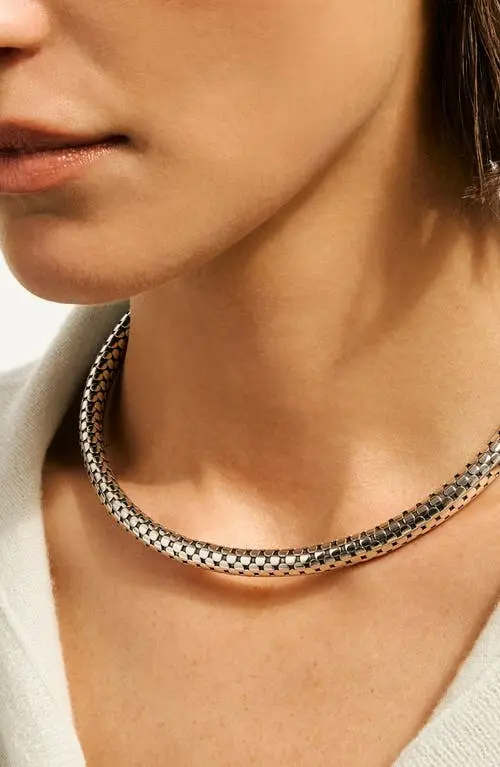 John Hardy Dot Coil Choker Necklace - Silver